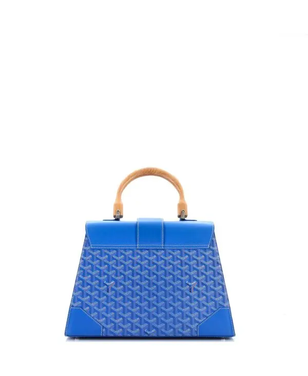 Goyard Mm Saigon Top Handle Bag Coated Canvas With Leather
