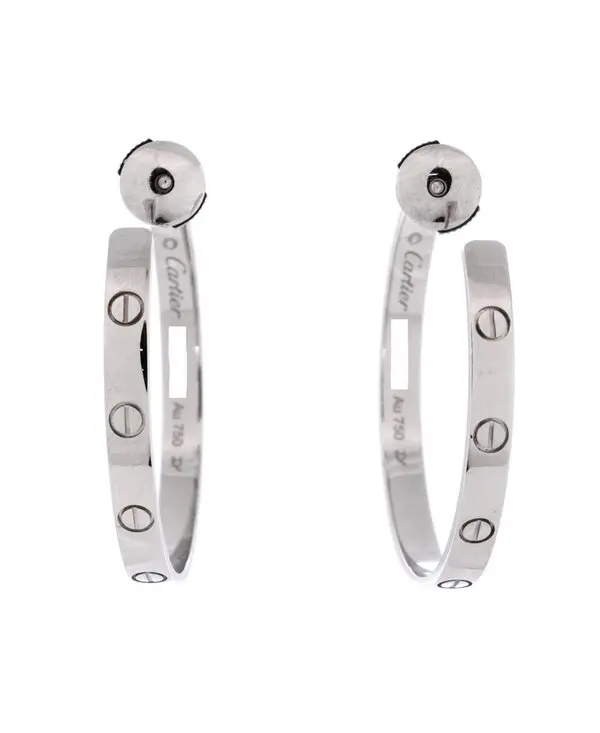 CARTIER Large Love Hoop Earrings 18k Gold