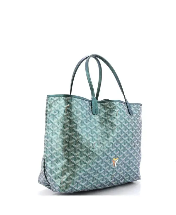 Goyard Pm Saint Louis Tote Iridescent Coated Canvas - Green