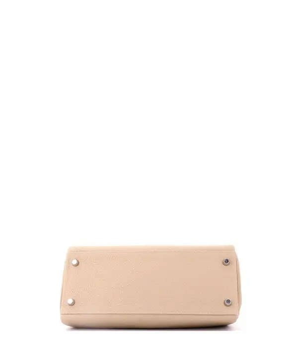 Hermès Kelly 28 Handbag Light Clemence With Palladium Hardware - Trench