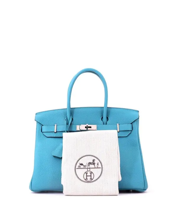 Hermès Birkin 30 Togo Leather Palladium Hardware Top Handle Bag