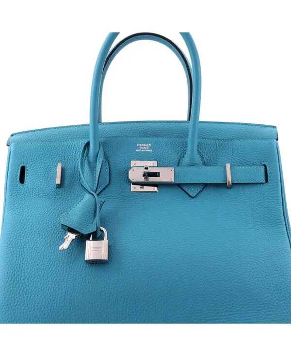 Hermès Birkin 30 Togo Leather Palladium Hardware Top Handle Bag