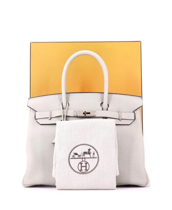Hermès Birkin 30 Togo Leather Satchel - Gris Neve