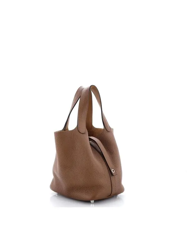 Hermès Picotin Lock Eclat Clemence & Swift Leather Top Handle Bag - Brown