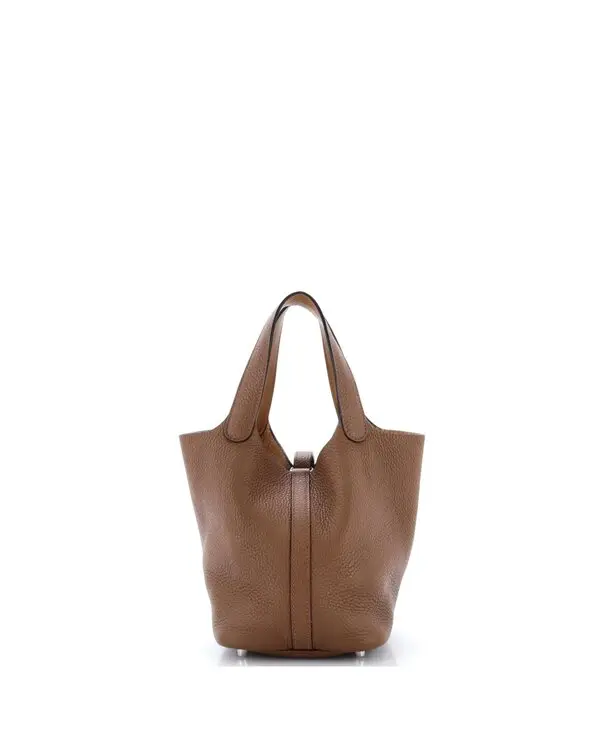 Hermès Picotin Lock Eclat Clemence & Swift Leather Top Handle Bag - Brown