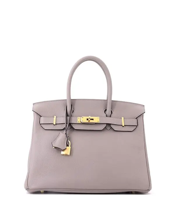 Hermès Birkin 30 Novillo Leather Handbag - Gris Asphalte