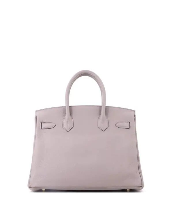 Hermès Birkin 30 Novillo Leather Handbag - Gris Asphalte