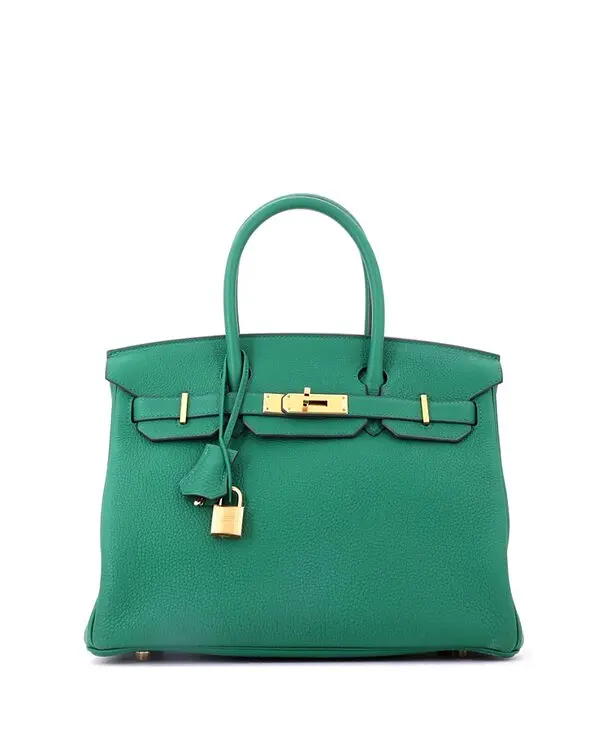 Hermès Birkin 30 Togo Leather Tote - Vert Vertigo
