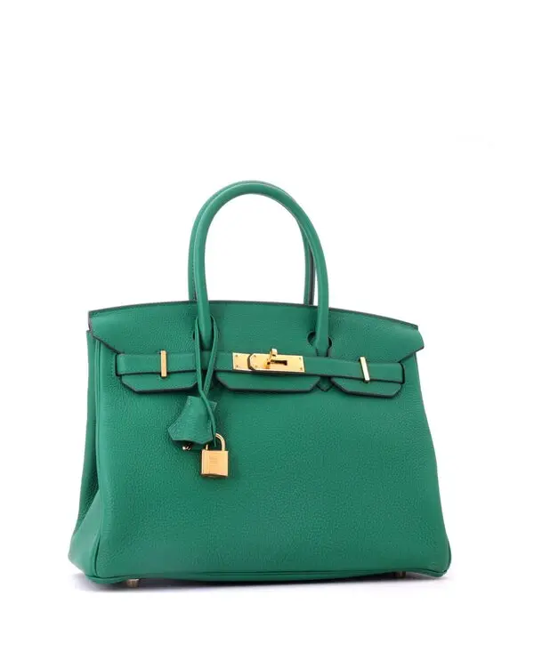 Hermès Birkin 30 Togo Leather Tote - Vert Vertigo