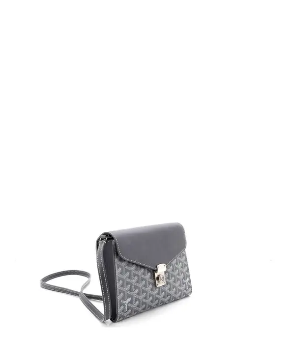 Goyard Chypre Wallet On Strap Coated Canvas With Leather