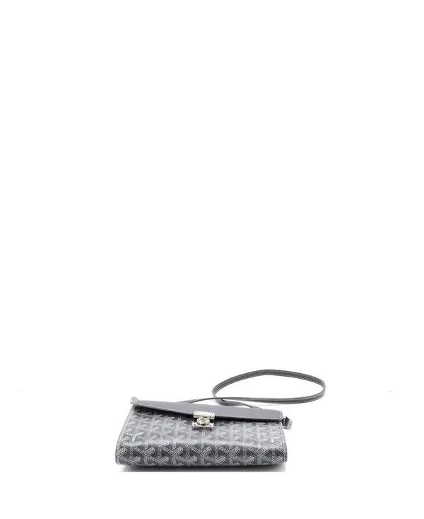 Goyard Chypre Wallet On Strap Coated Canvas With Leather