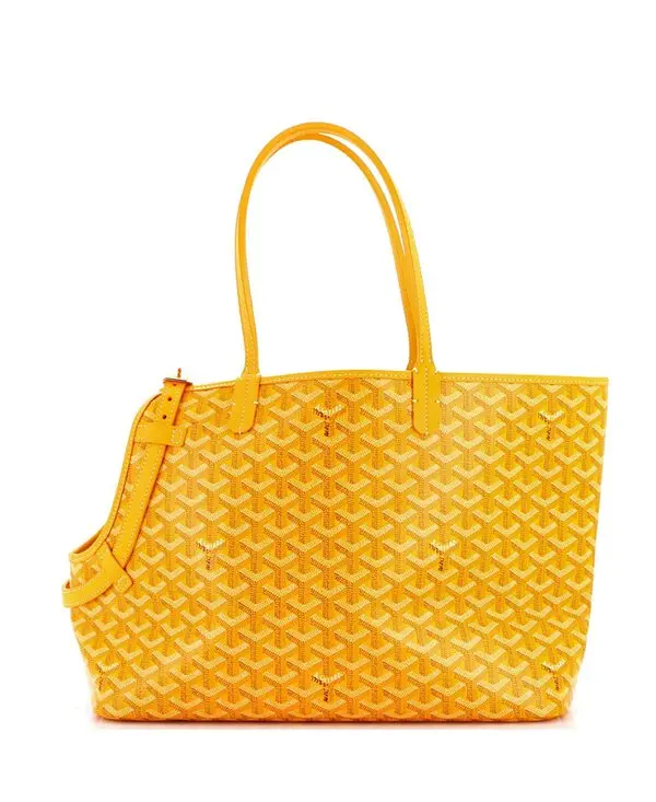 Goyard Chien Gris Pet Carrier Tote Coated Canvas - Yellow