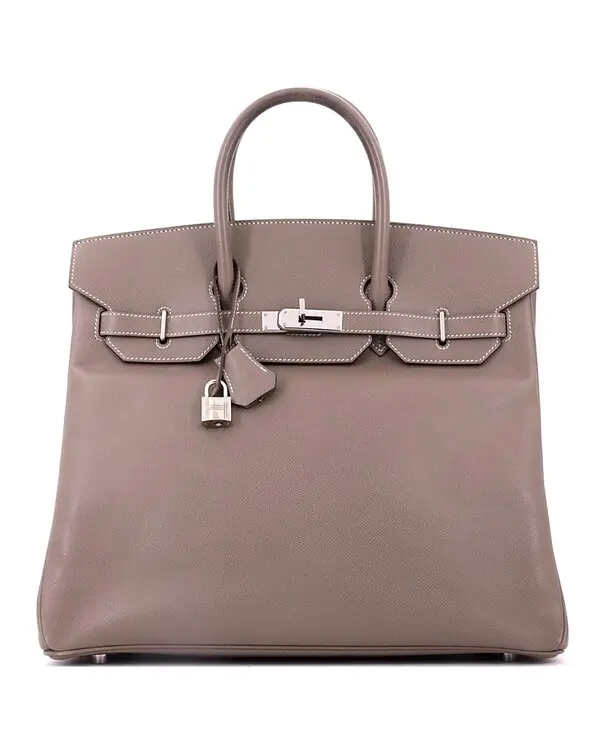 Hermès Hac 36 Epsom Leather Top Handle Tote - Etoupe