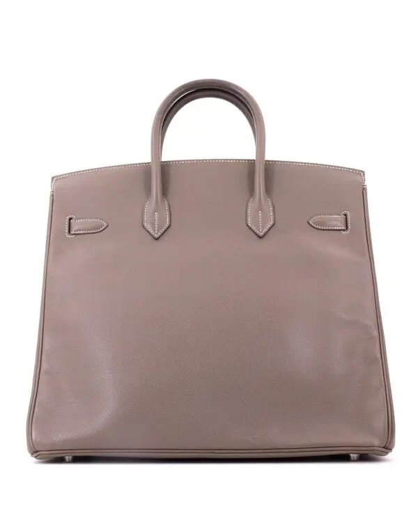 Hermès Hac 36 Epsom Leather Top Handle Tote - Etoupe