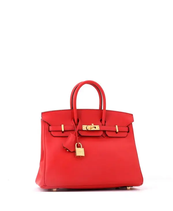 Hermès Birkin 25 Swift Leather & Gold Tone Hardware Satchel