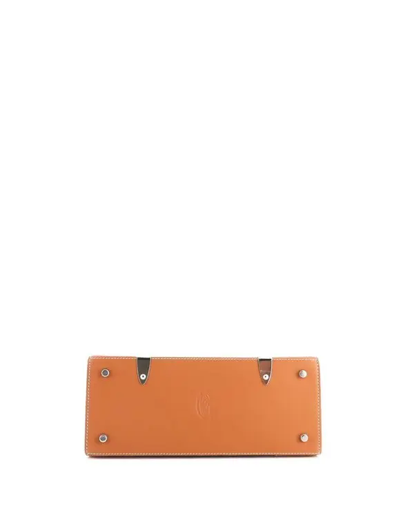 Goyard Pm Saigon Top Handle Bag Coated Canvas With Leather