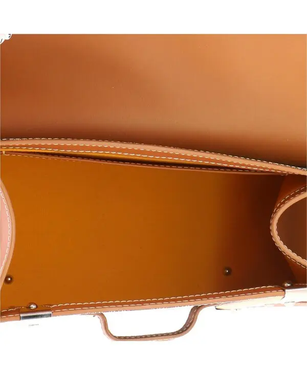 Goyard Pm Saigon Top Handle Bag Coated Canvas With Leather