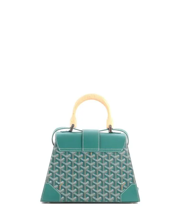 Goyard Pm Saigon Top Handle Bag Coated Canvas With Leather