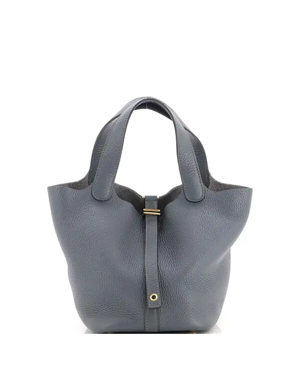 Hermès Pm Picotin Lock Bag Clemence - Blue