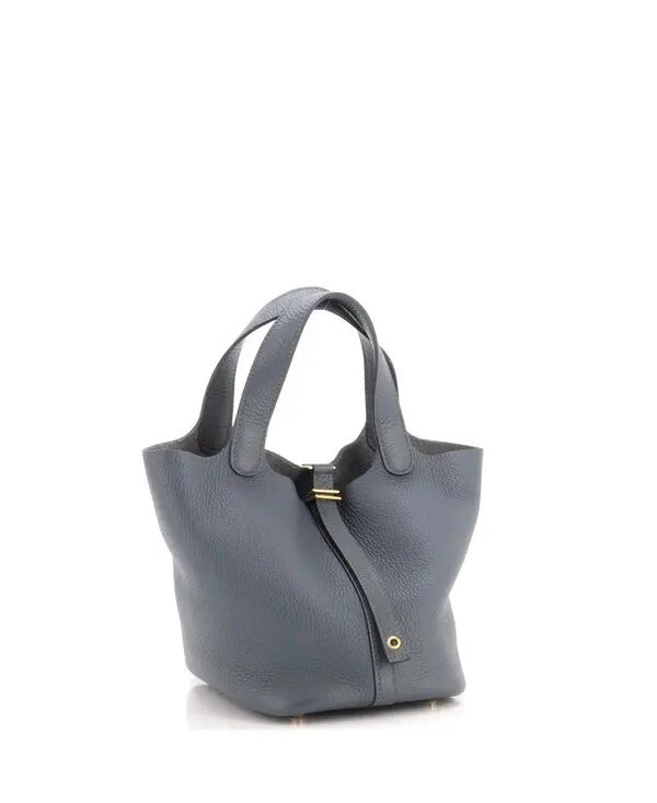Hermès Pm Picotin Lock Bag Clemence - Blue