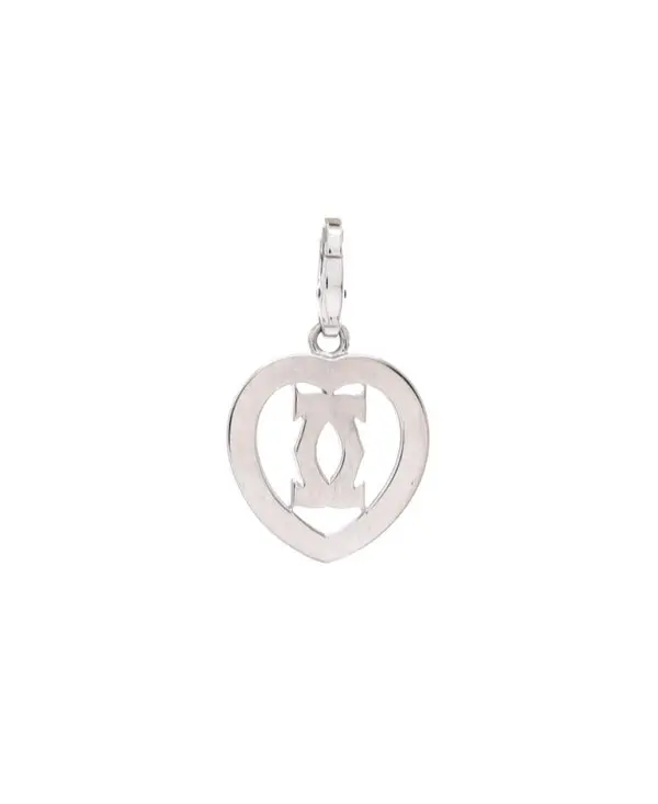 CARTIER 2c Heart Charm 18k Gold With Diamonds