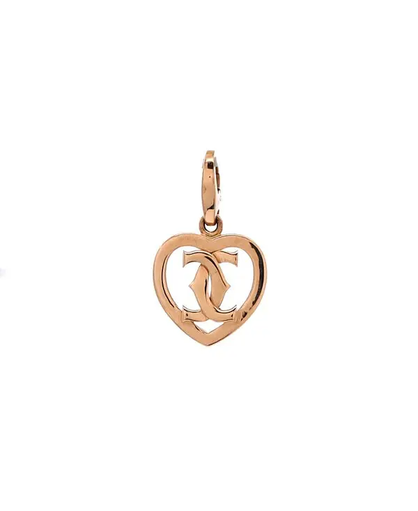 CARTIER 2c Heart Charm 18k Rose Gold