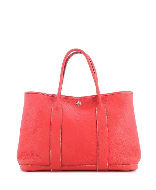 Hermès 36 Garden Party Tote Leather - Red