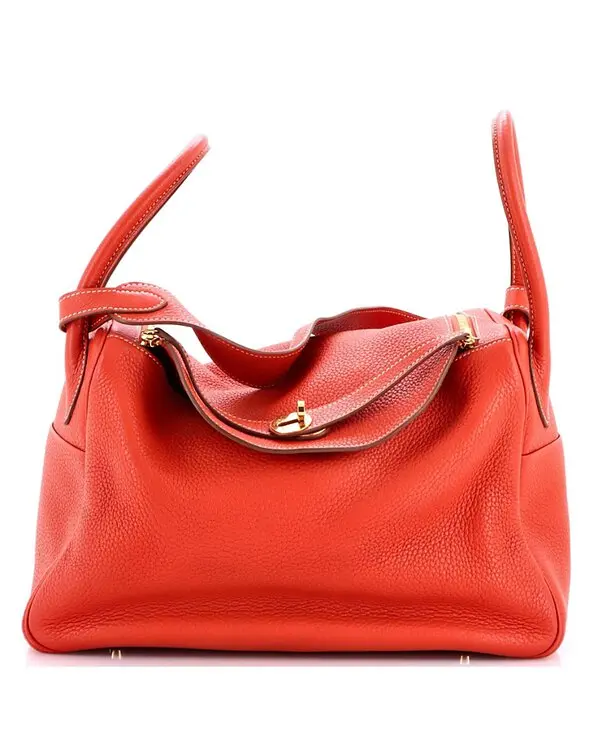 Hermès 34 Lindy Bag Clemence - Orange