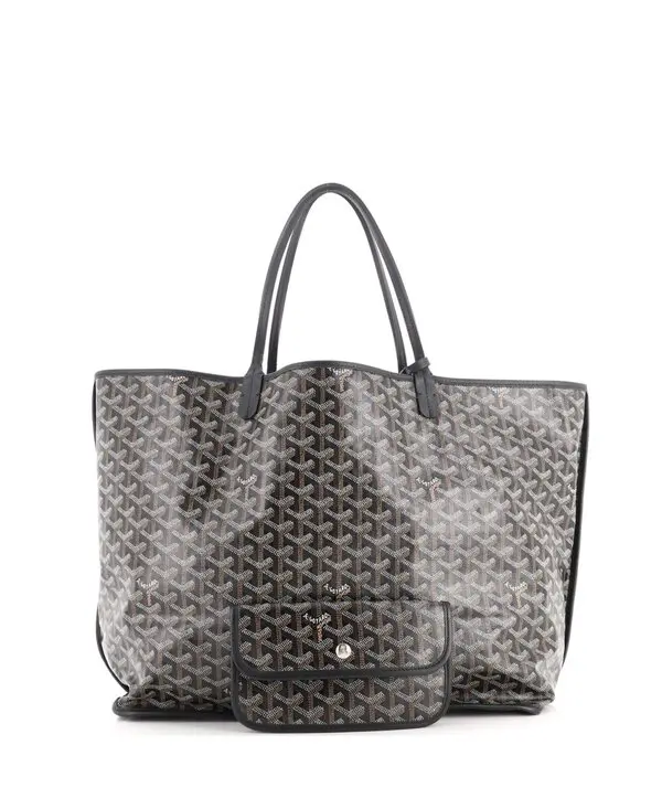 Goyard Gm Anjou Reversible Tote Coated Canvas - Black