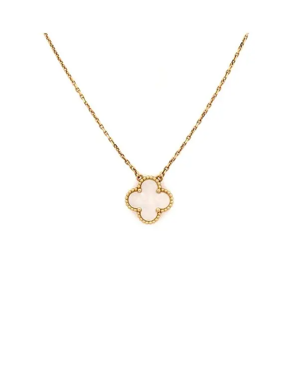 VAN CLEEF & ARPELS Vintage Alhambra Pendant Necklace 18k And Mother Of Pearl, 16.5 - Gold