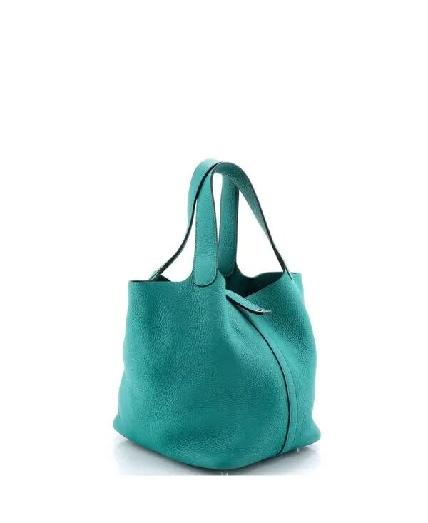 Hermès Mm Picotin Lock Bag Clemence - Blue