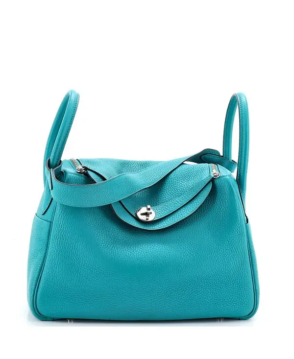 Hermès 30 Lindy Bag Clemence - Blue