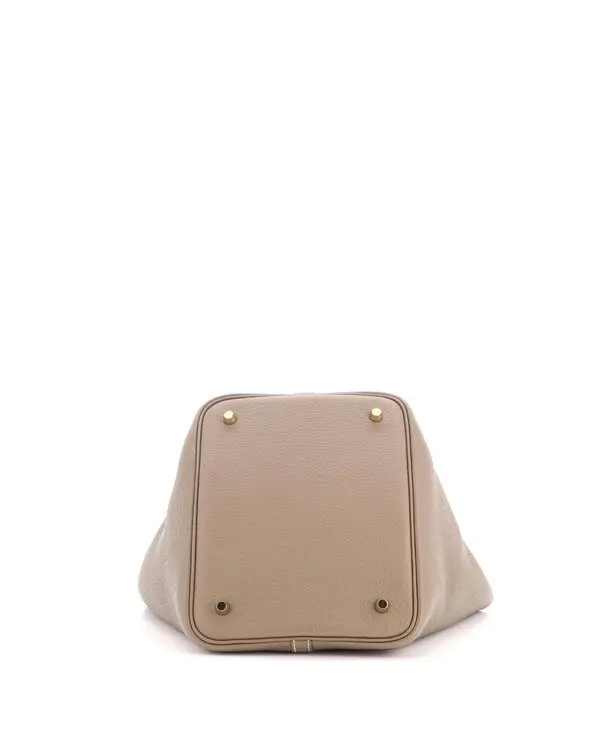 Hermès Mm Picotin Lock Bag Clemence - Gray