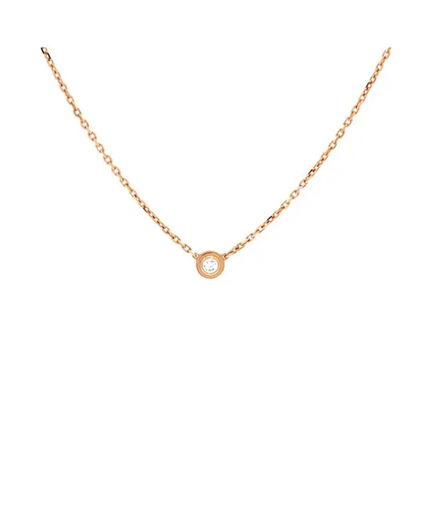 CARTIER Xs D'amour Pendant Necklace 18k Rose Gold With Diamond, 16 - Pink