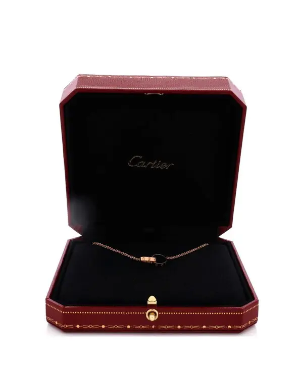 CARTIER Love Interlocking Necklace 18k Rose Gold, 17.25