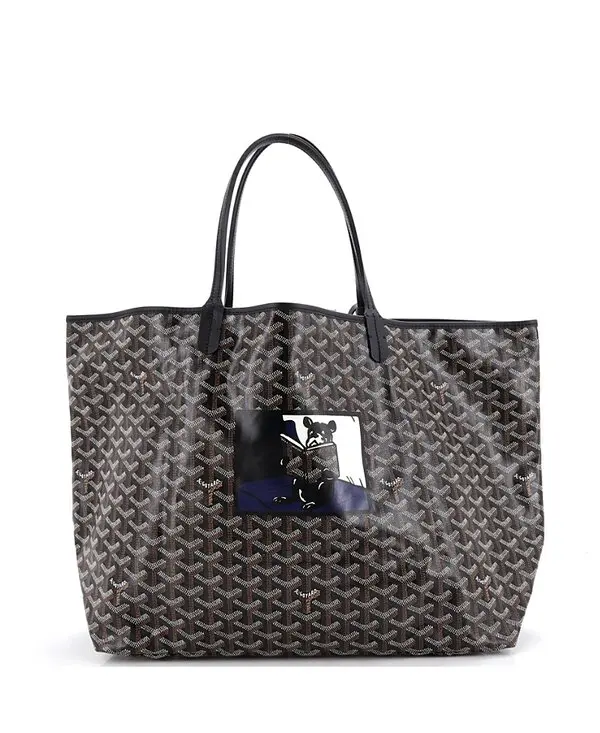 Goyard Gm Saint Louis Tote Printed Coated Canvas - Black