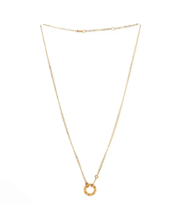 CARTIER 2 Diamonds Love Pendant Necklace 18k And Diamonds, 16.5
