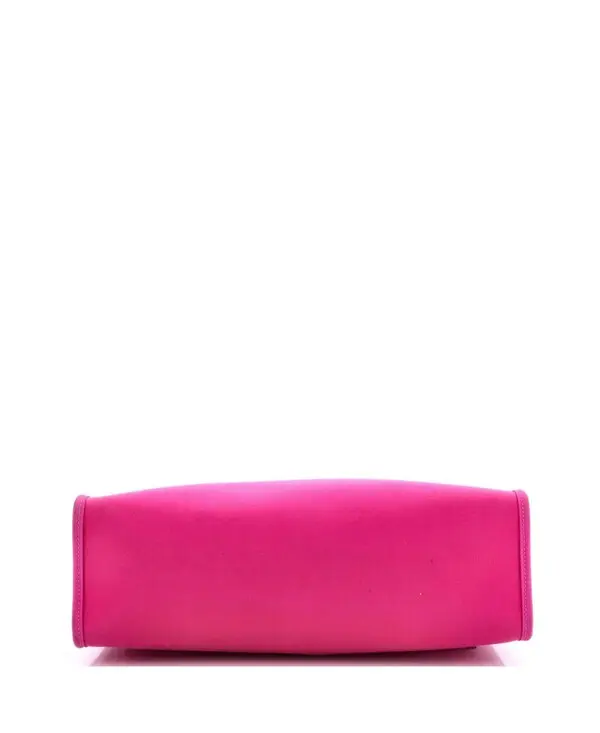 Hermès 31 Herbag Zip Leather And Toile - Pink
