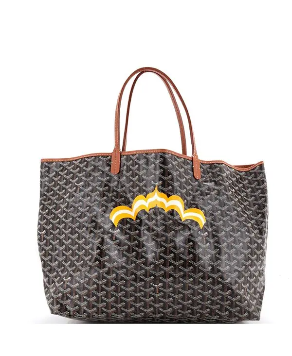 Goyard Gm Saint Louis Tote Printed Coated Canvas - Brown