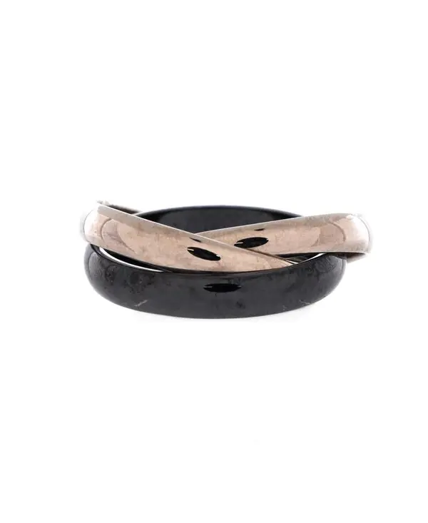 CARTIER Trinity Ring 18k Gold And Ceramic