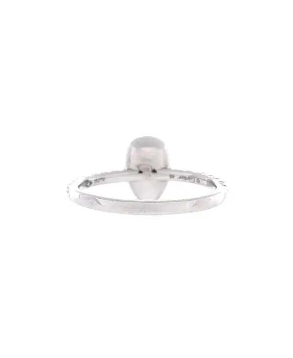 CARTIER Etincelle De Solitaire Ring 18k Gold With Pear Cut Diamond And Pave Diamond