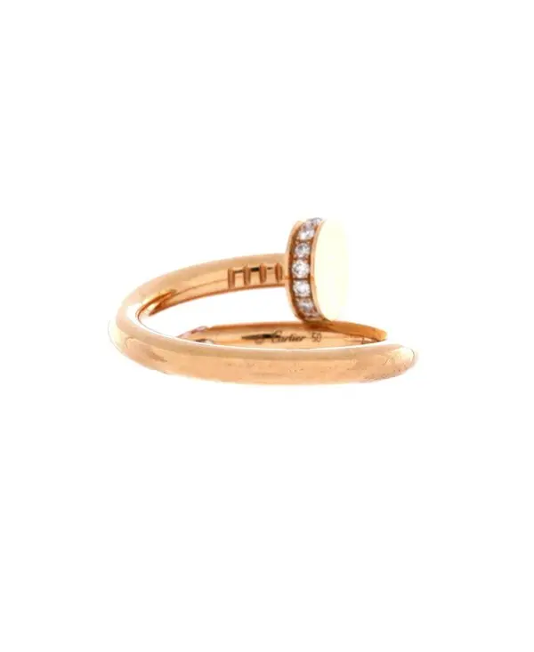 CARTIER Juste Un Clou Ring 18k Rose Gold And Diamonds