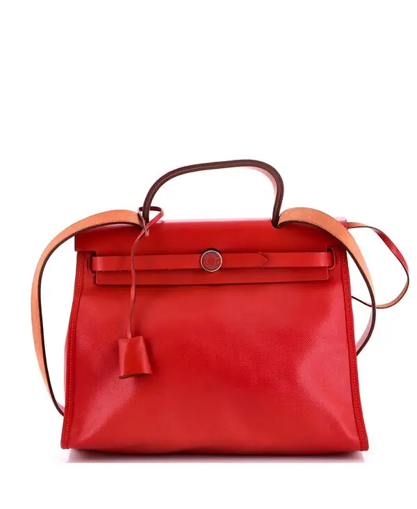 Hermès 31 Herbag Zip Berline Vache Canvas And Leather