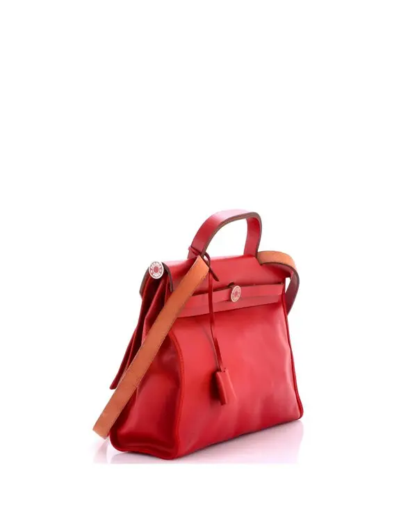 Hermès 31 Herbag Zip Berline Vache Canvas And Leather