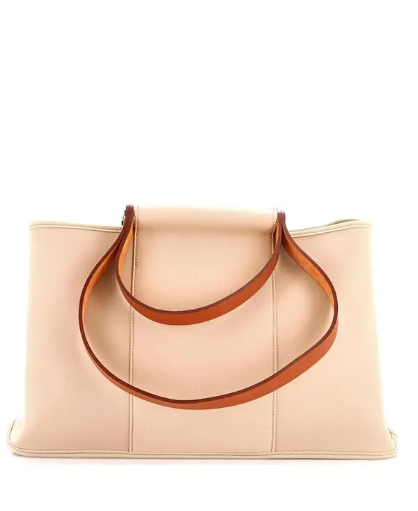 Hermès 39 Cabag Elan Toile And Leather - Neutral