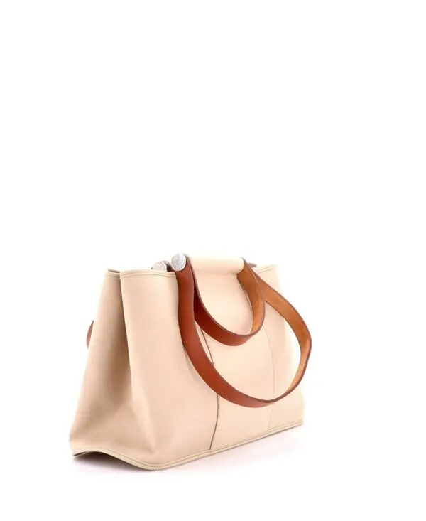 Hermès 39 Cabag Elan Toile And Leather - Neutral