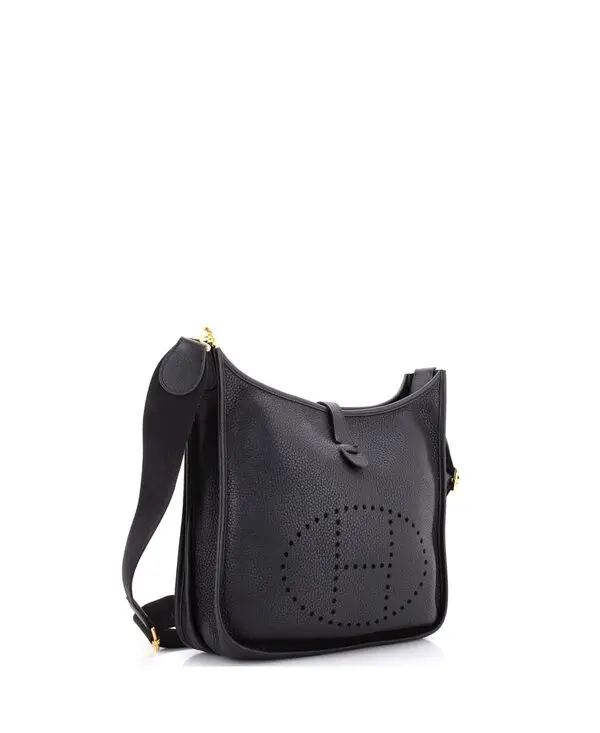 Hermès Pm Evelyne Bag Gen Iii Clemence - Black