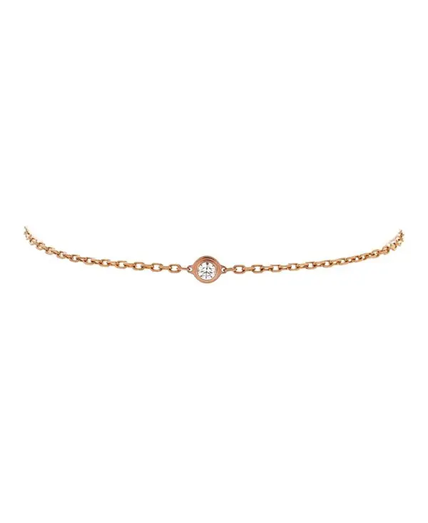CARTIER Small D'amour Bracelet 18k Rose Gold And Diamond