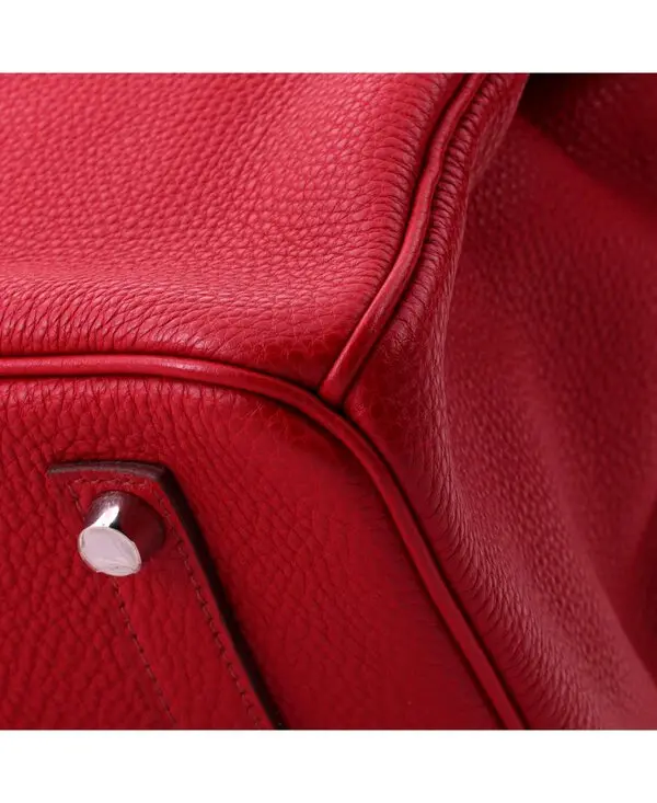 Hermès Birkin 35 Handbag Red Vache Trekking With Palladium Hardware
