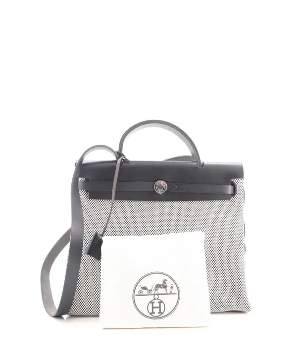 Hermès 31 Herbag Zip Criss Viking Toile And Leather